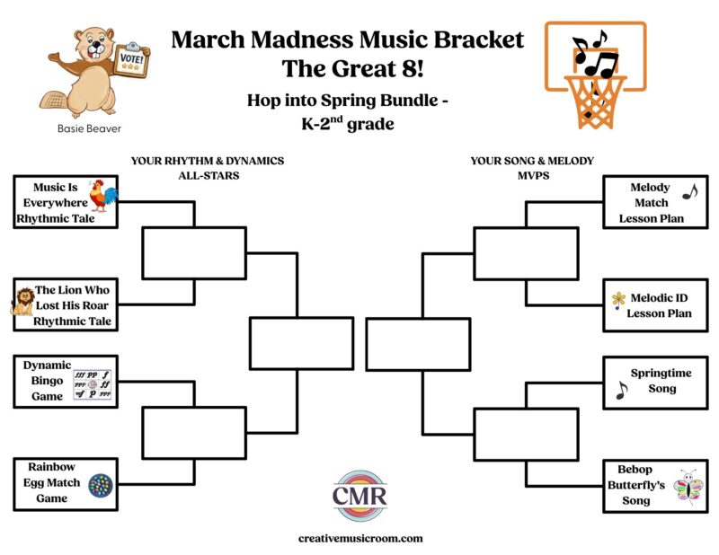 March Madness Music Bracket | Teacher Resources | Creative Music Room